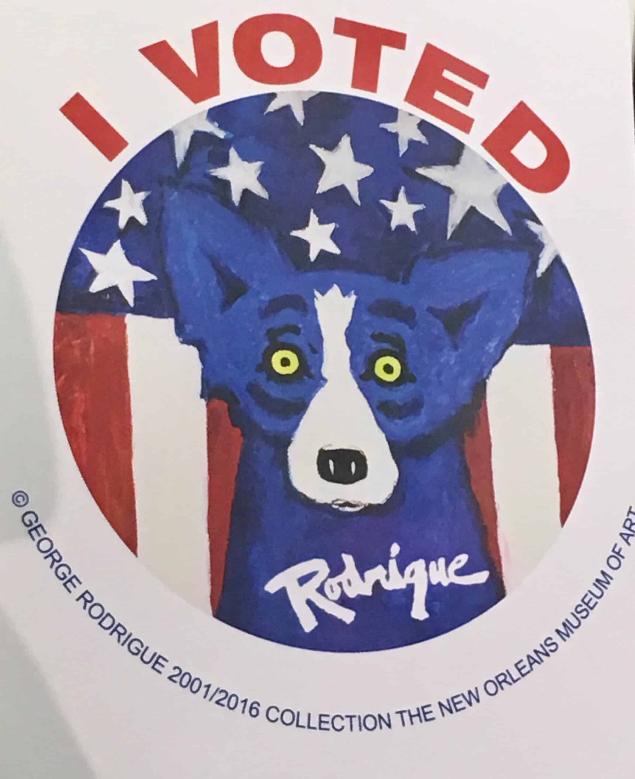 "I VOTED" Sticker Unveiled - George Rodrigue Studios