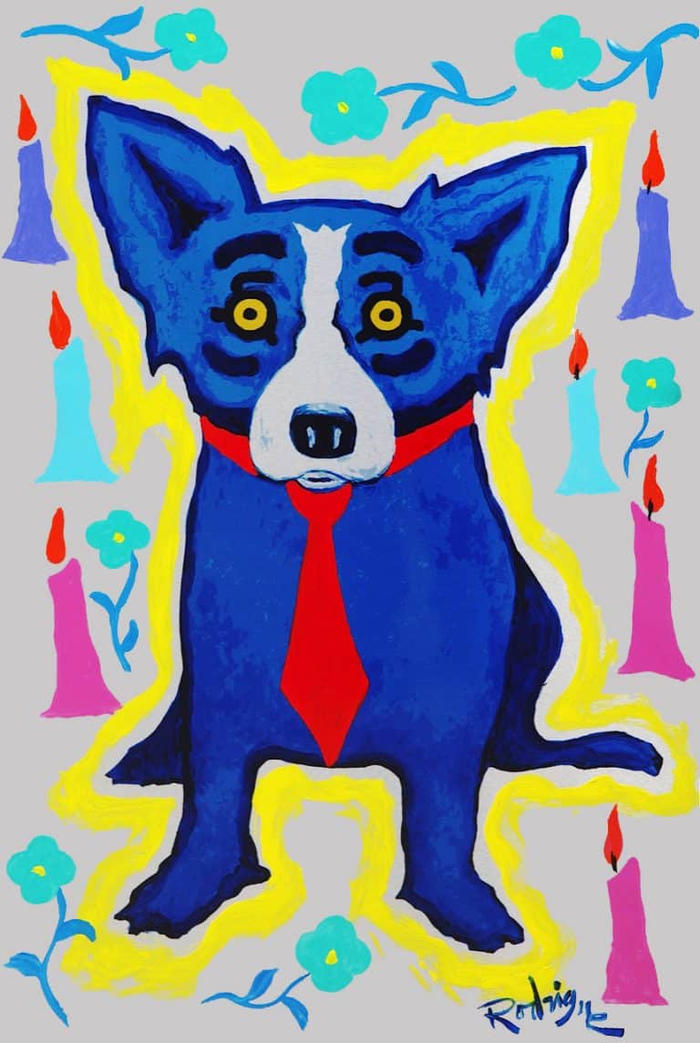Rodrigue: Shiny Happy Blue Dog - George Rodrigue Studios