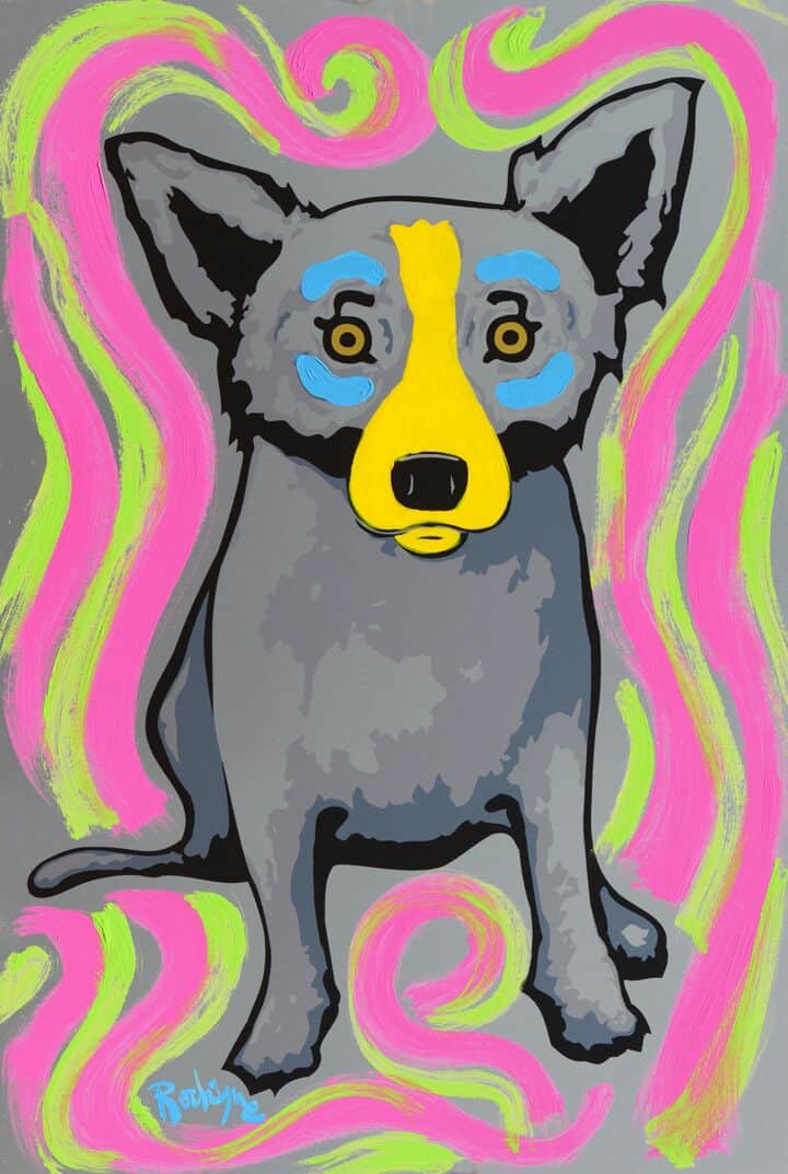 Rodrigue: Shiny Happy Blue Dog - George Rodrigue Studios
