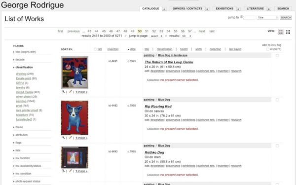George Rodrigue Catalogue Raisonné - George Rodrigue Studios