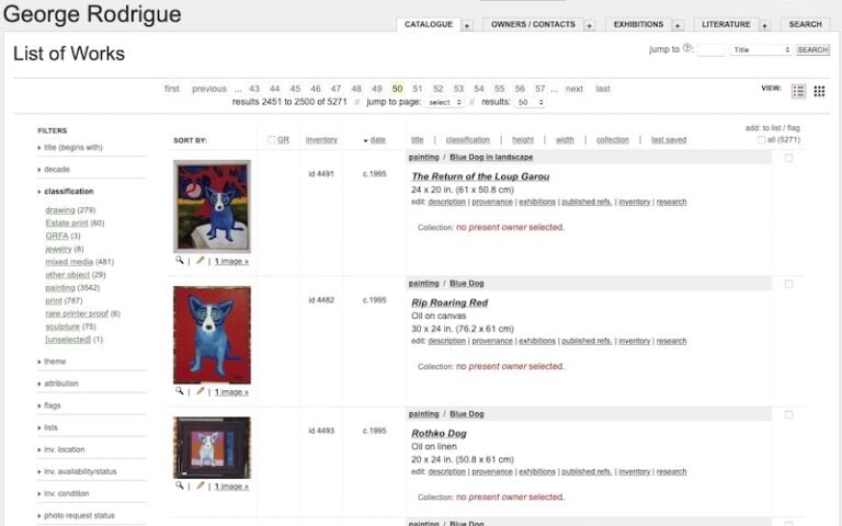 George Rodrigue Catalogue Raisonné - George Rodrigue Studios
